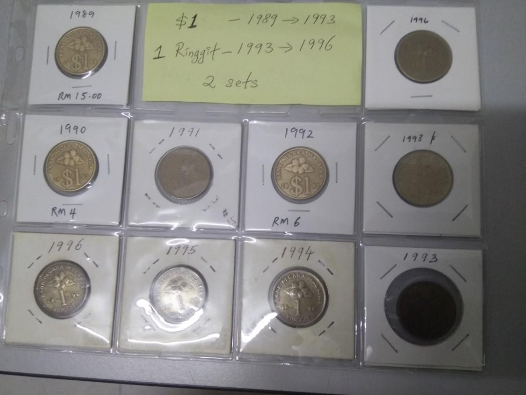 $1 & 1 Ringgit (old coin), Hobbies & Toys, Collectibles & Memorabilia ...