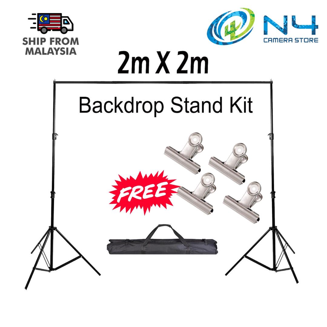 2mx2m Photo Studio Kit Set Backdrop Stand with Storage Bag for Stuido ...