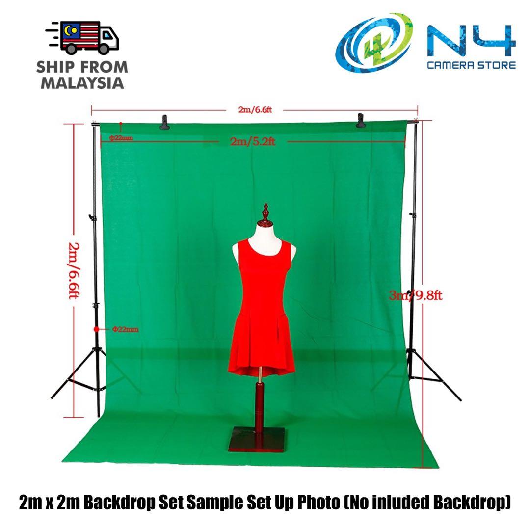 2mx2m Photo Studio Kit Set Backdrop Stand with Storage Bag for Stuido ...