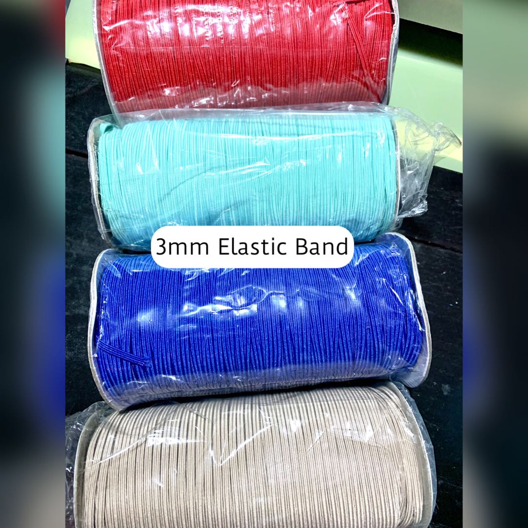 3mm Elastic Band (Colours), Design & Craft, Craft Supplies & Tools on ...