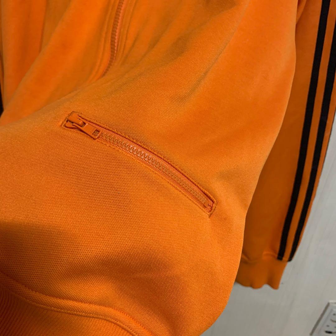 Adidas Yellow Orange Track Jacket, Men's Fashion, Activewear on Carousell