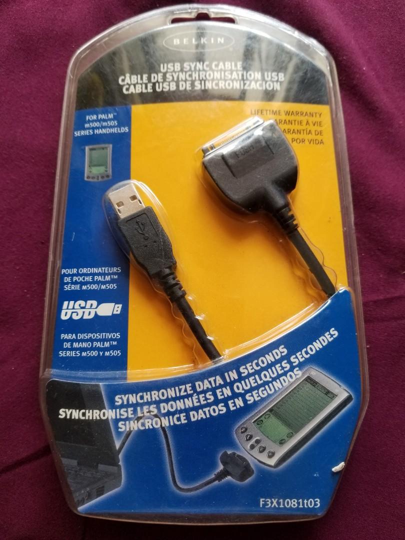 Belkin usb sync cable dor palm m500, Computers & Tech, Parts ...