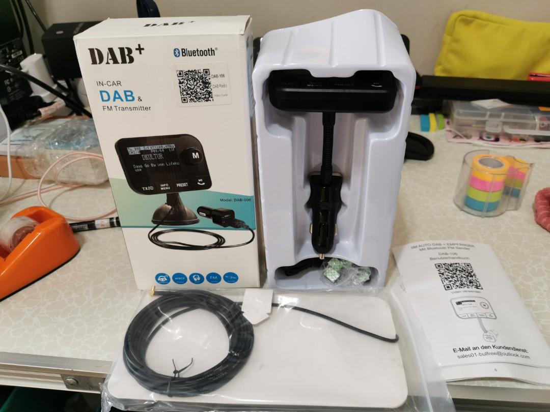 Blufree In Car DAB/DAB+ Adapter, 2.3" Display DAB Digital Radio ...