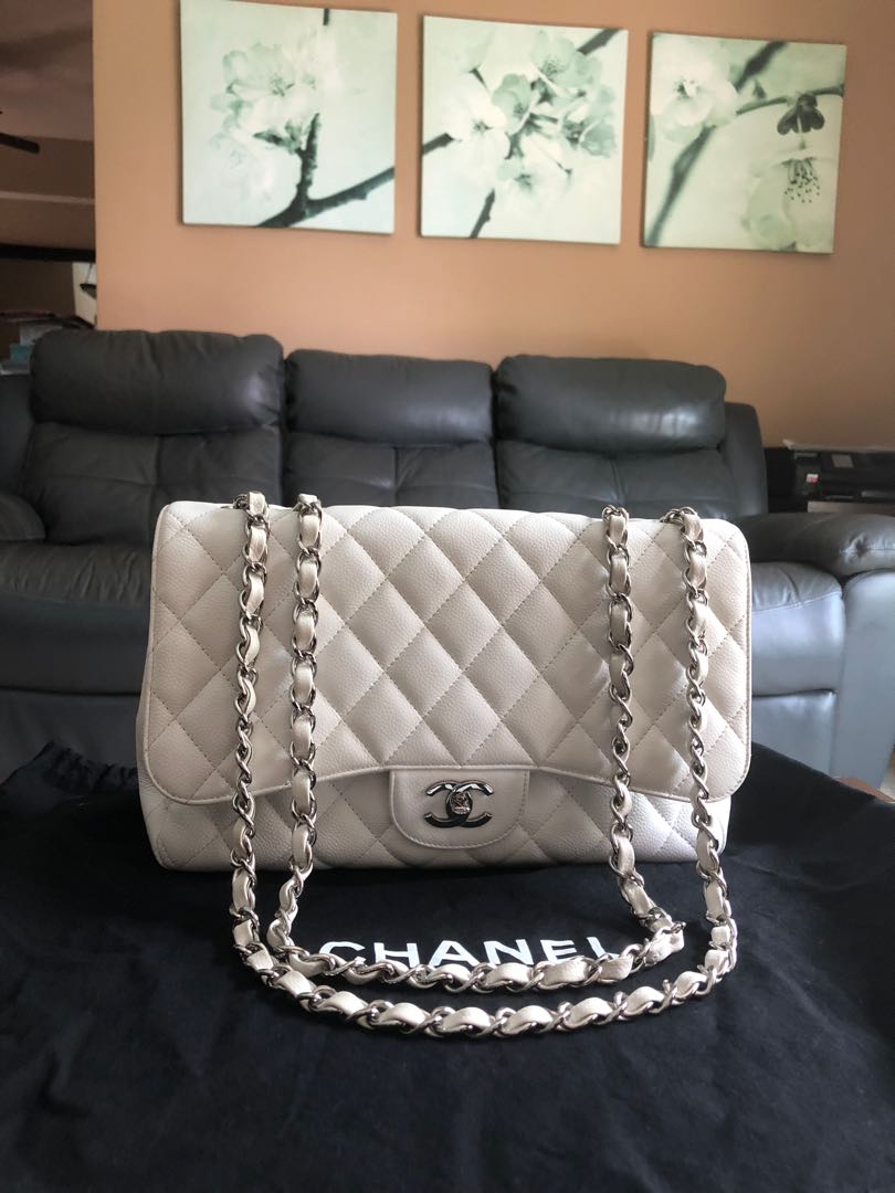 Chanel Jumbo Caviar Single Flap, Luxury, Bags & Wallets on Carousell