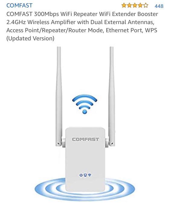 **30% Off, 2nd item*** COMFAST 300Mbps WiFi Repeater WiFi Extender ...