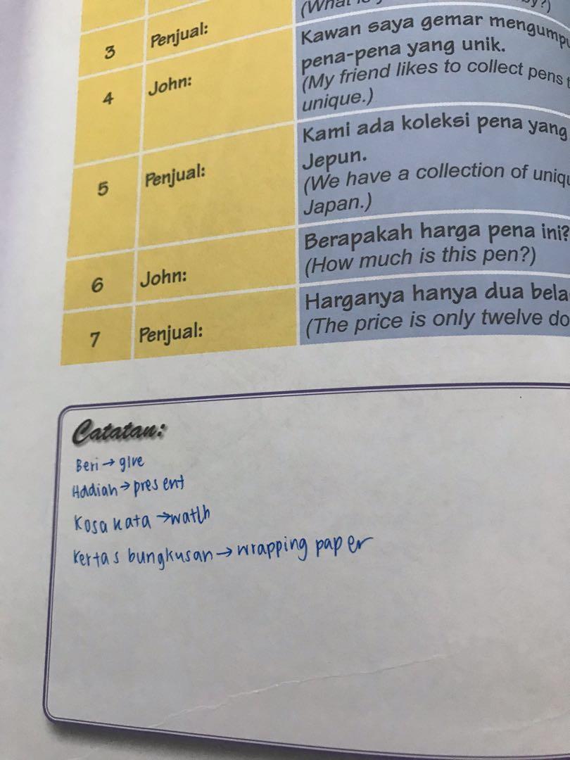 Conversational Malay textbook / activity book, Hobbies & Toys, Books & Magazines, Assessment ...