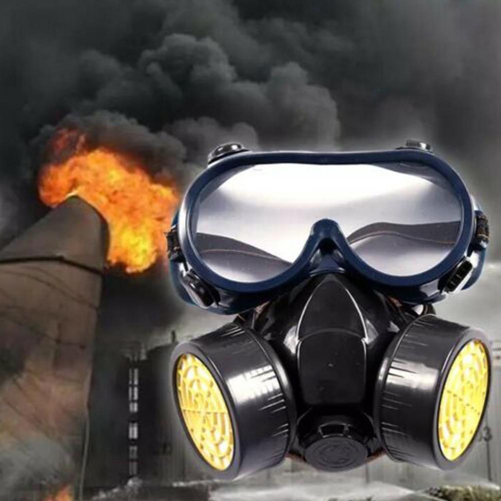 Emergency Survival Safety Respiratory Gas Mask Goggles Dual Protection ...