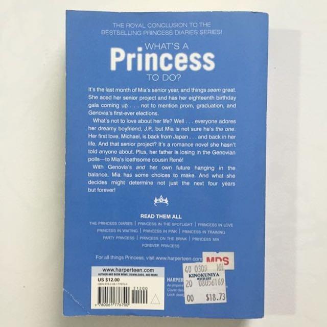 Forever Princess Storybook Meg Cabot story book novel Princess diaries ...