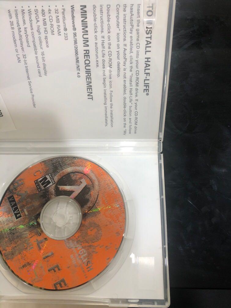 Half Life Original CD with Key, Video Gaming, Gaming Accessories, In ...