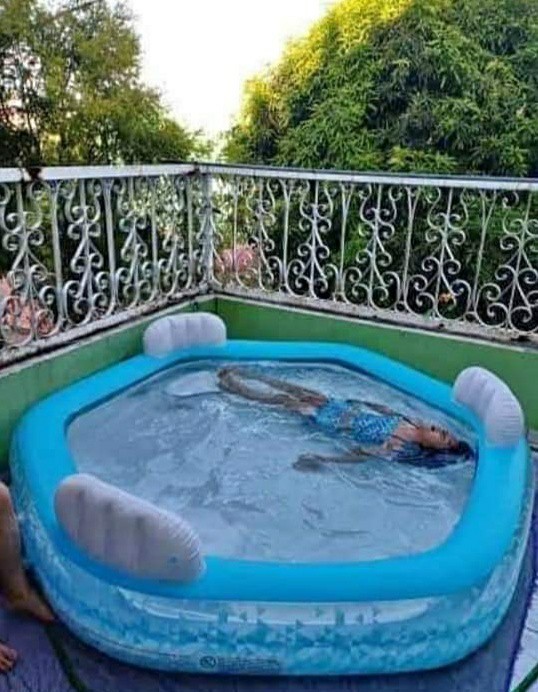 hexagon jacuzzi inflatable pool, Babies & Kids, Bathing & Changing ...