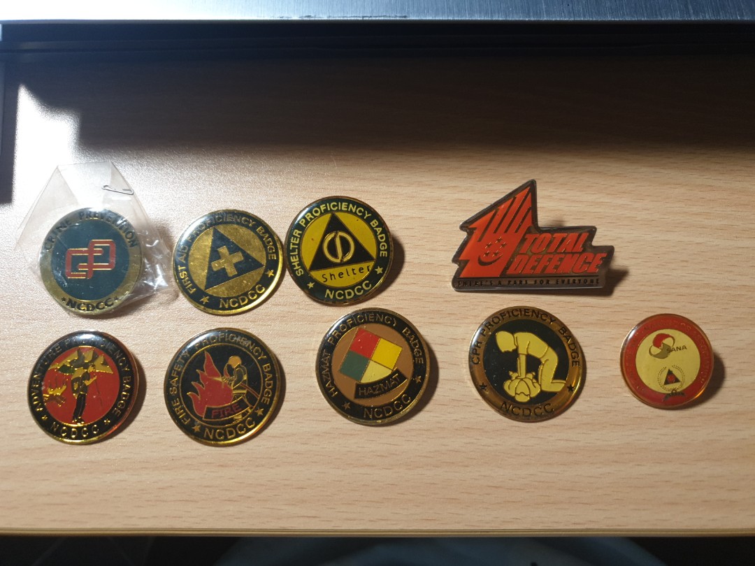 NCDCC Civil defence badges, Everything Else on Carousell