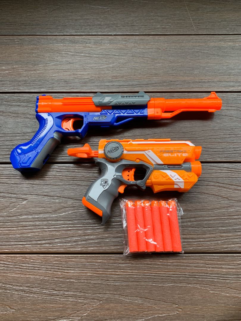Nerf fire strike and nerf sharp fire, Hobbies & Toys, Toys & Games on ...