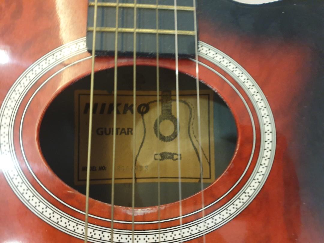 Nikko acoustic guitar, Hobbies & Toys, Music & Media, Musical ...