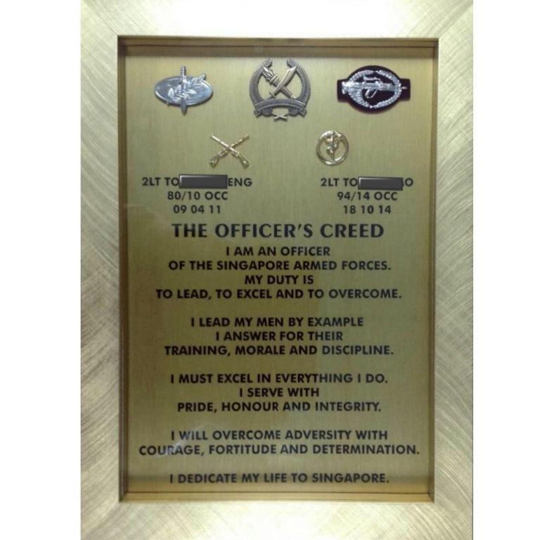 Officer/ Sergeant Creed - Commissioning Gift - Army/ Navy/ Airforce ...