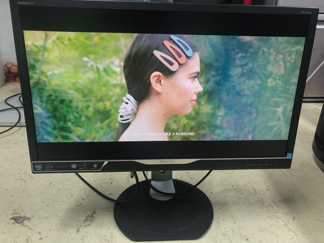PHILIPS 28吋 28inch 288P6L 4k monitor $2000, 電腦＆科技, 電腦周邊及配件, 電子屏幕 - Carousell