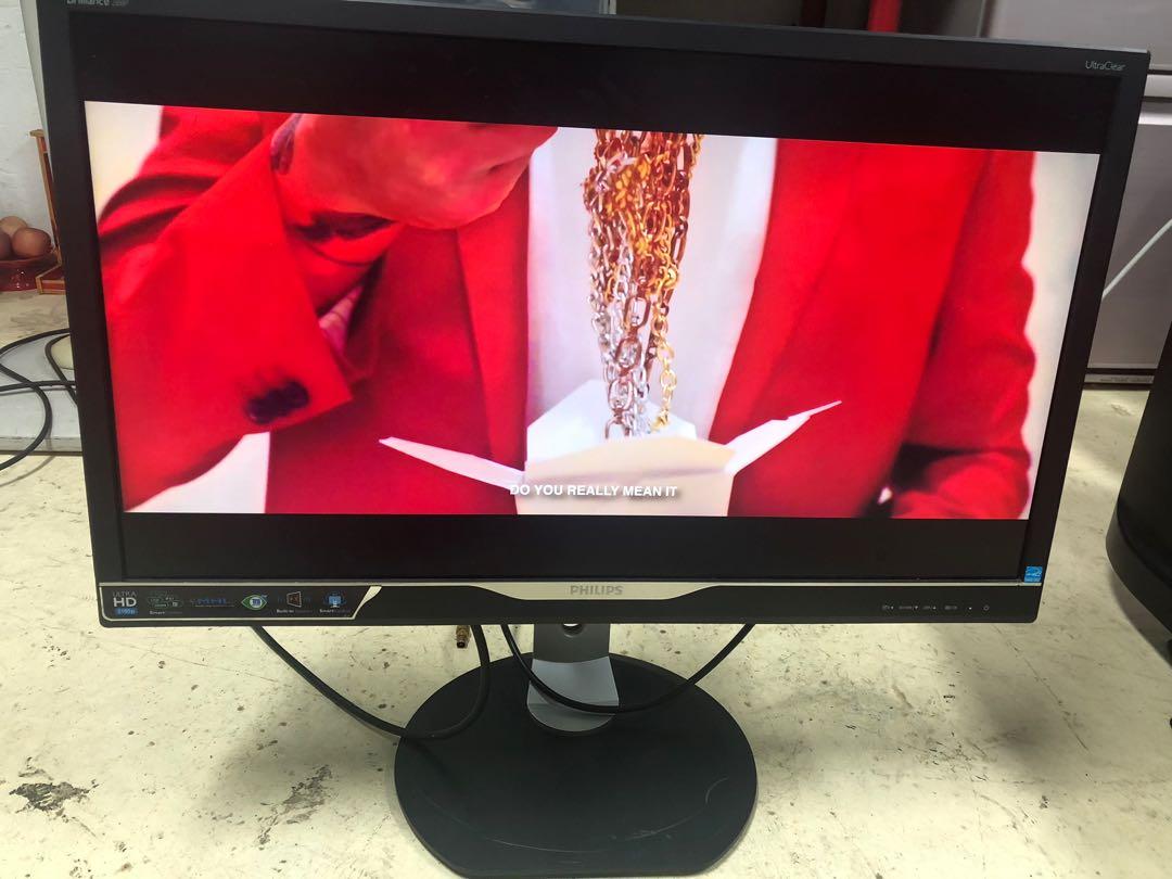 PHILIPS 28吋 28inch 288P6L 4k monitor $2000, 電腦＆科技, 電腦周邊及配件, 電子屏幕 - Carousell