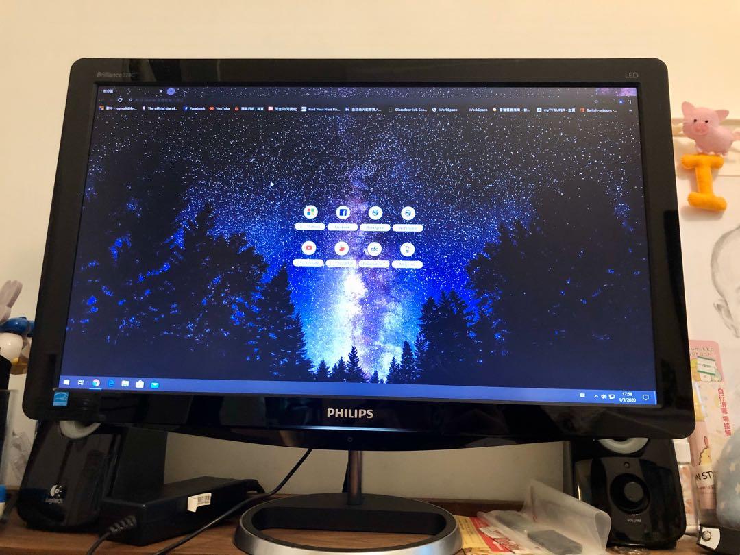 Phillips 22’ computer monitor with HDMI cable 電腦顯示器 連 HDMI 線, 電腦＆科技, 電腦 ...