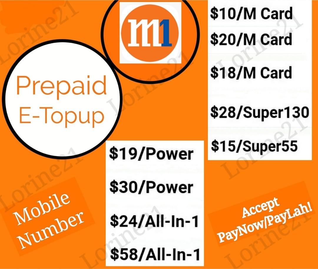 Prepaid Top Up Service ( Singtel, StarHub, M1 ), Mobile Phones ...