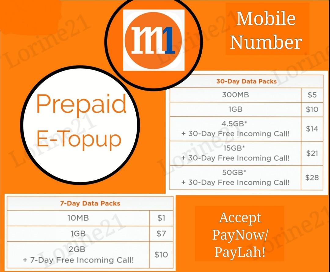 Prepaid Top Up Service ( Singtel, StarHub, M1 ), Mobile Phones ...