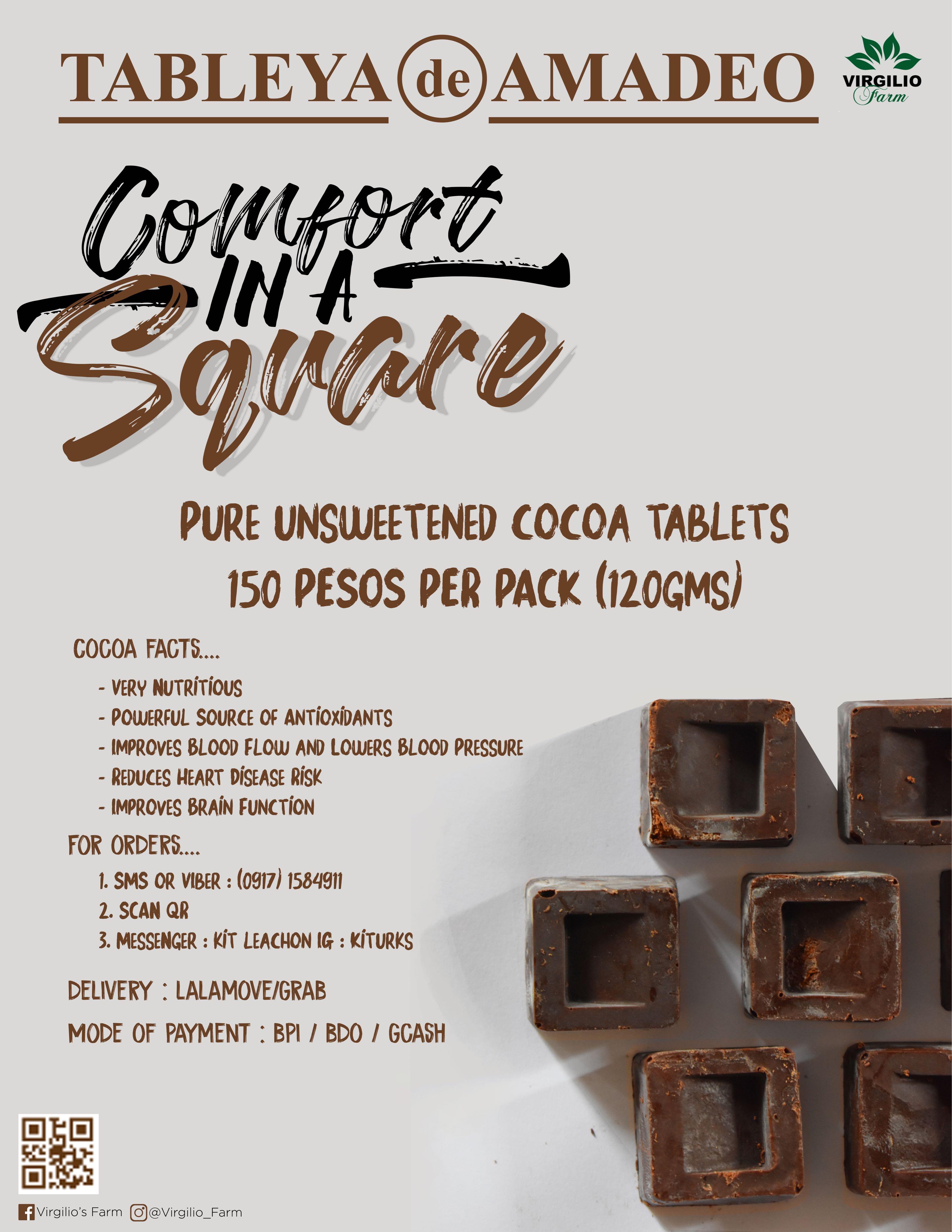 Pure Unsweetened Cocoa Tablets (Tableya) on Carousell