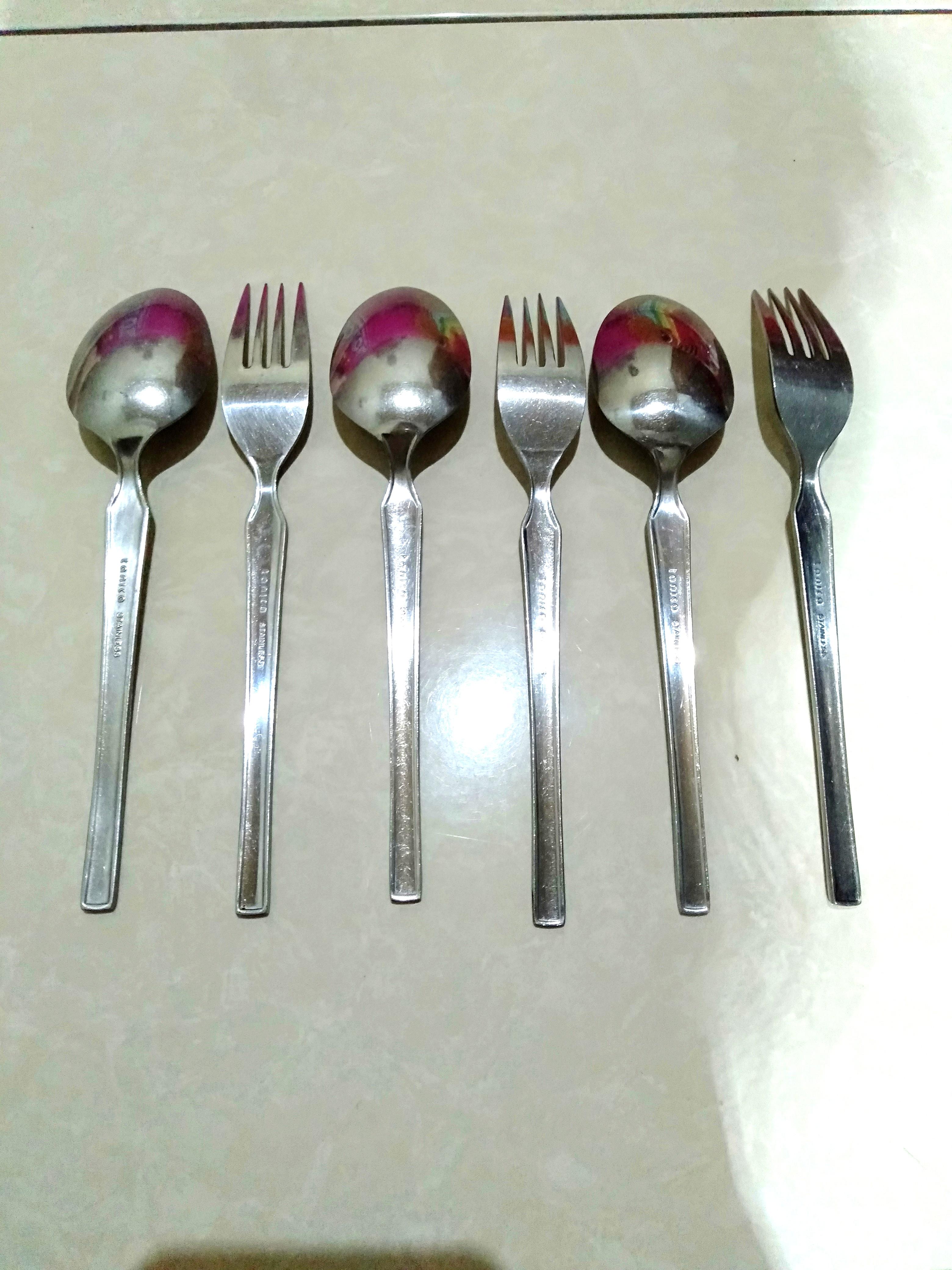 Sendok Garpu Makan Tanica, Kitchen & Appliances di Carousell