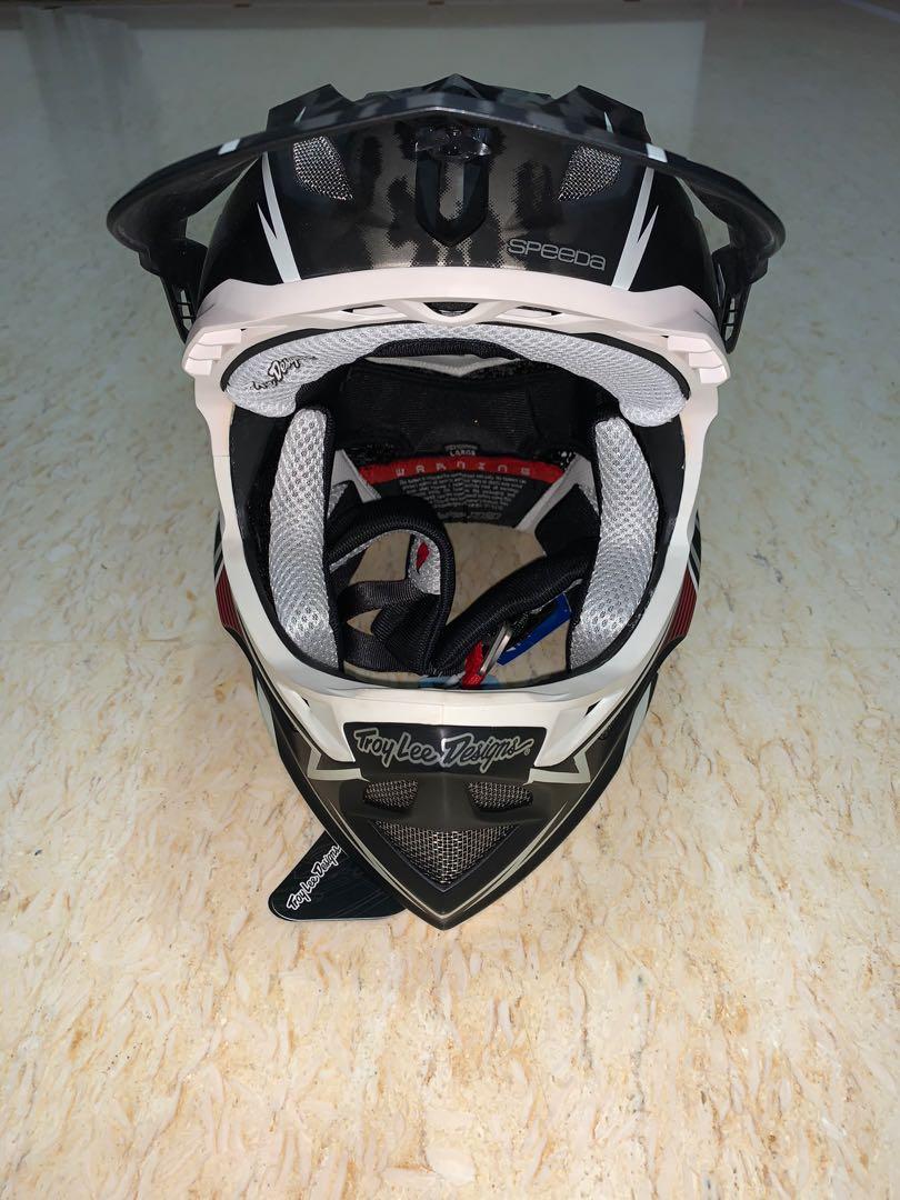 TLD D3 Speeda White Carbon composite MTB helmet, Sports Equipment ...