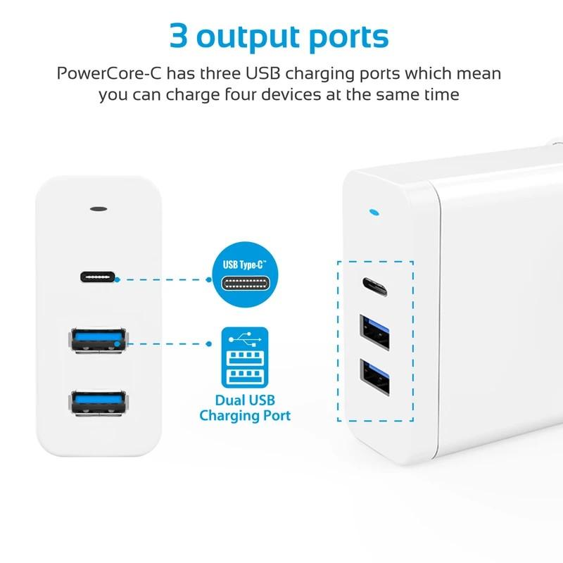 (Upgraded ) 65W Multi-Regional Plug USB-C Wall Adapter with Power ...