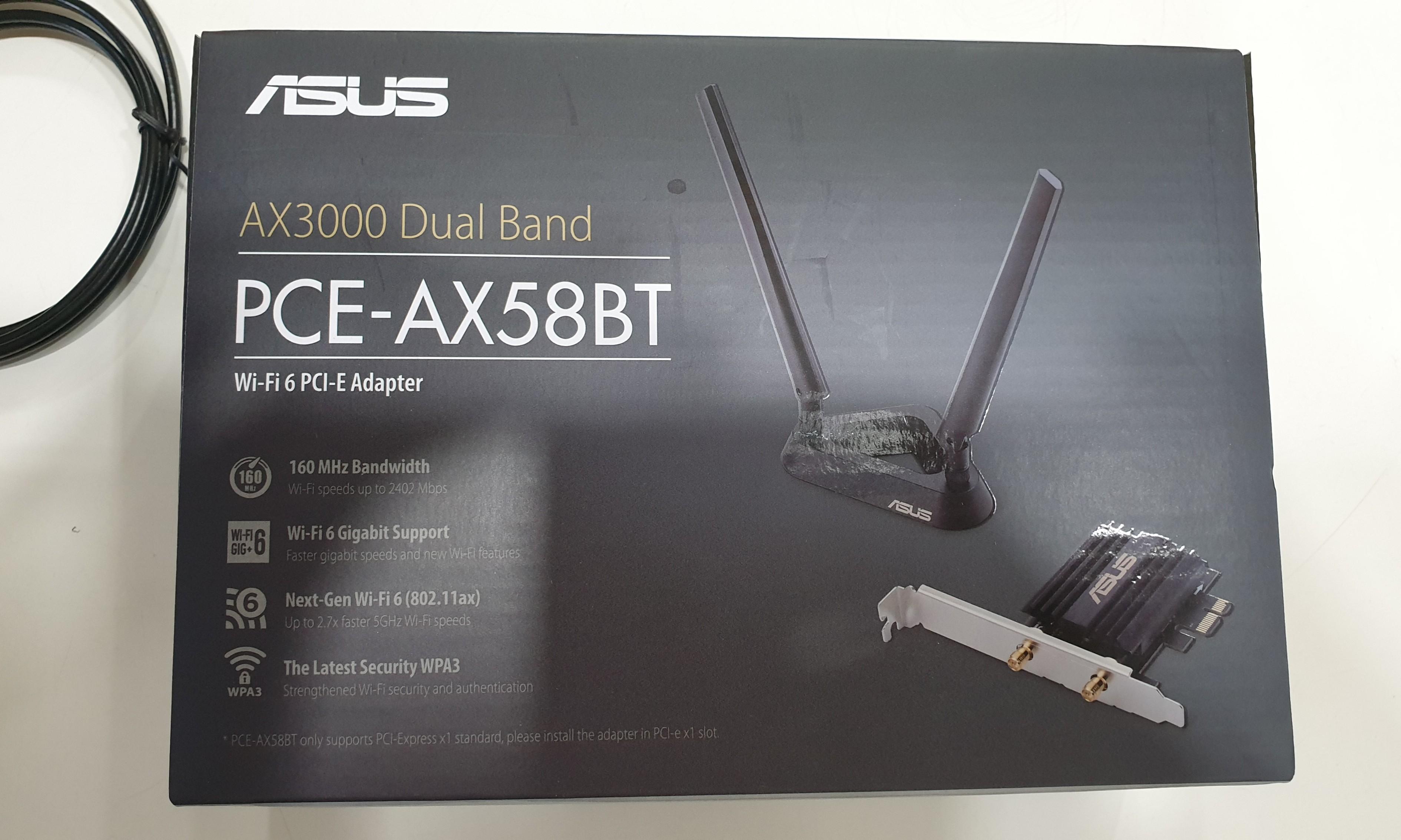Asus AX3000 dual band PCE-AX58BT, Computers & Tech, Parts & Accessories ...