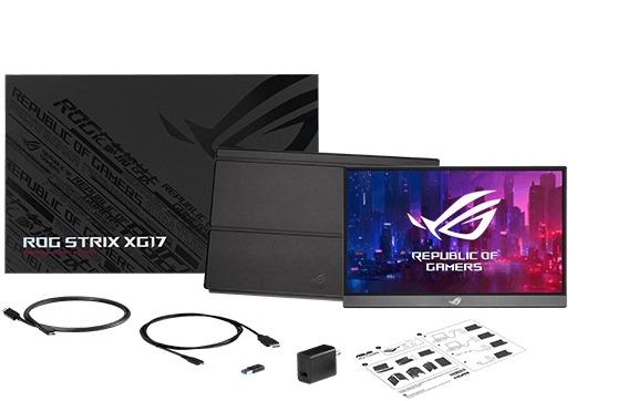 Asus ROG Strix XG17AHPE Portable USB Type-C & Micro HDMI Gaming Monitor ...