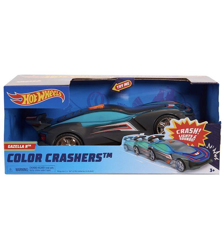 BN Hot Wheels Color Crashers Gazella R Motorised Car 25cm Colour Lights ...