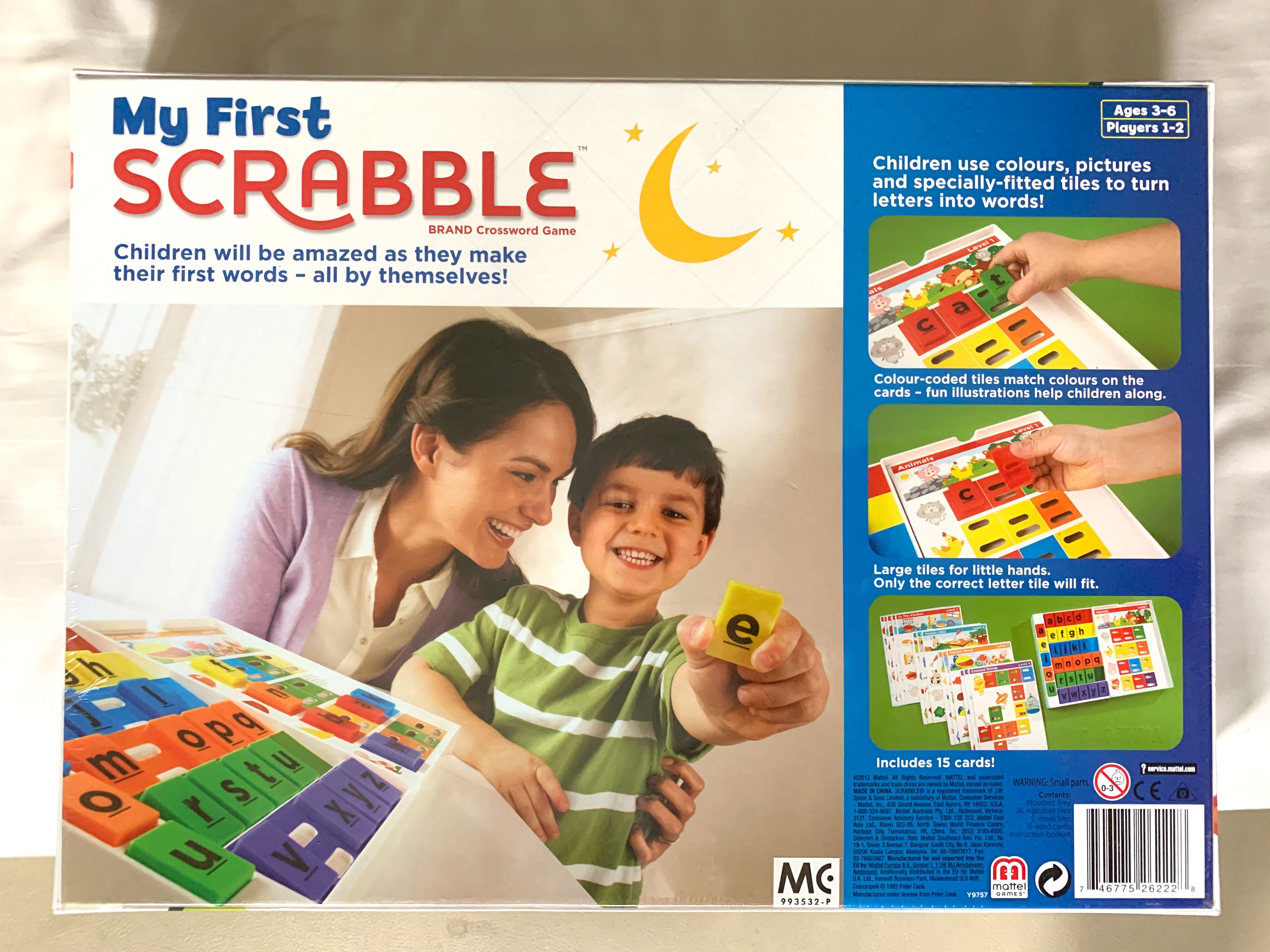 BNIB My First Scrabble by Mattel, Hobbies & Toys, Toys & Games on Carousell