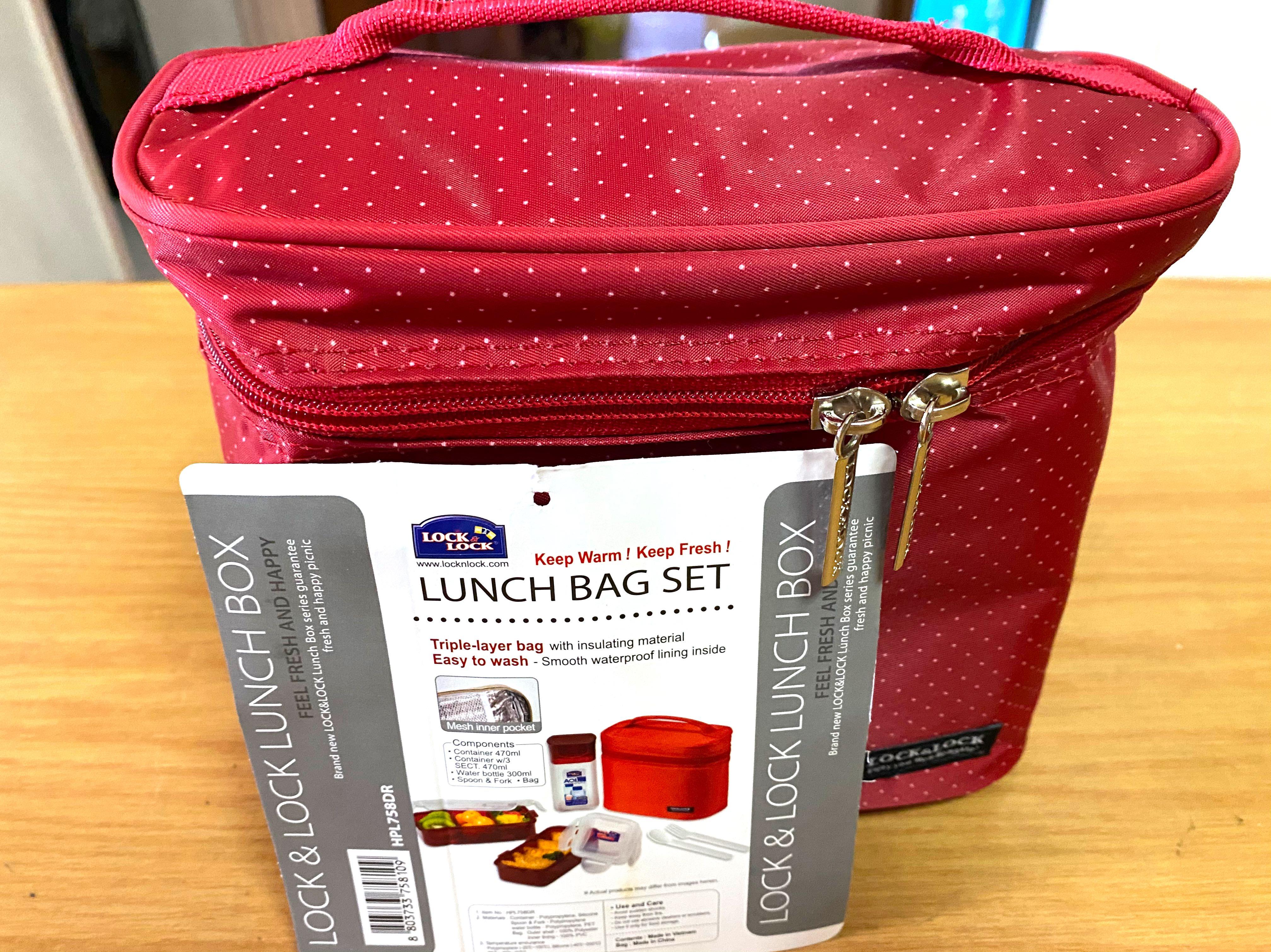 Brand New Lock & Lock Lunch Bag Set With Container , Water Bottle ...