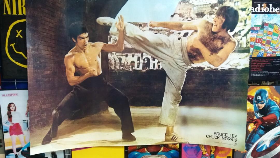 BRUCE LEE CHUCK NORRIS POSTER, Furniture & Home Living, Home Decor ...