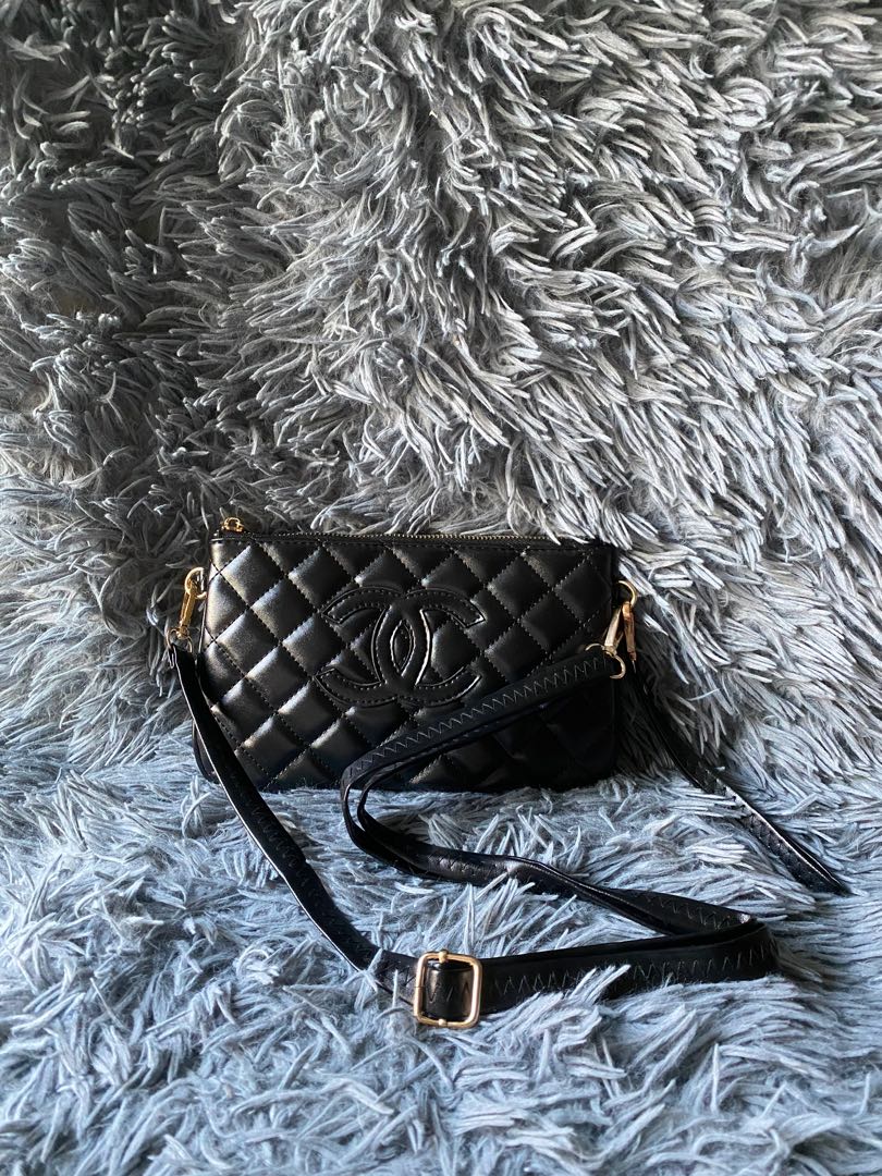 Chanel black sling bag, Women's Fashion, Bags & Wallets, Cross-body ...