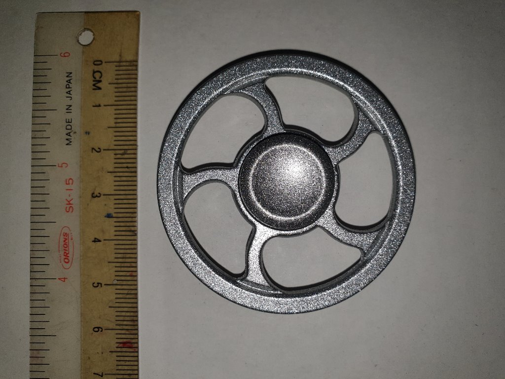 Fidget Spinner - 5-Sided-Spoke Wheel-Shaped Spinner (Silver), Toys ...