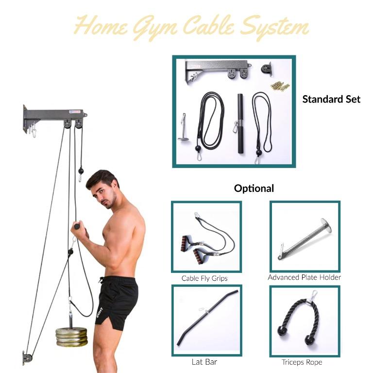 Home Cable Workout System, Sports Equipment, Exercise & Fitness, Cardio ...