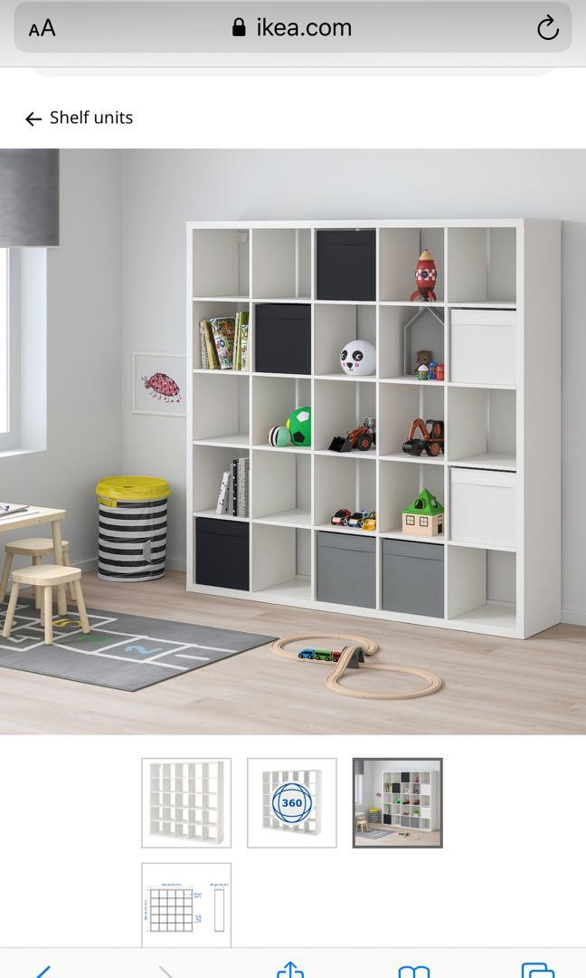 Ikea Kallax 5x5 shelving unit (x2), Furniture & Home Living, Furniture ...
