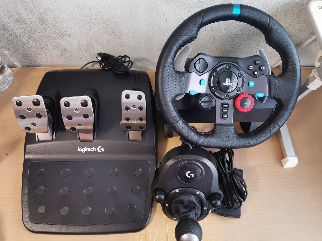 Logitech G29 Racing Wheel with Pedal & Shifter, Video Gaming, Gaming ...