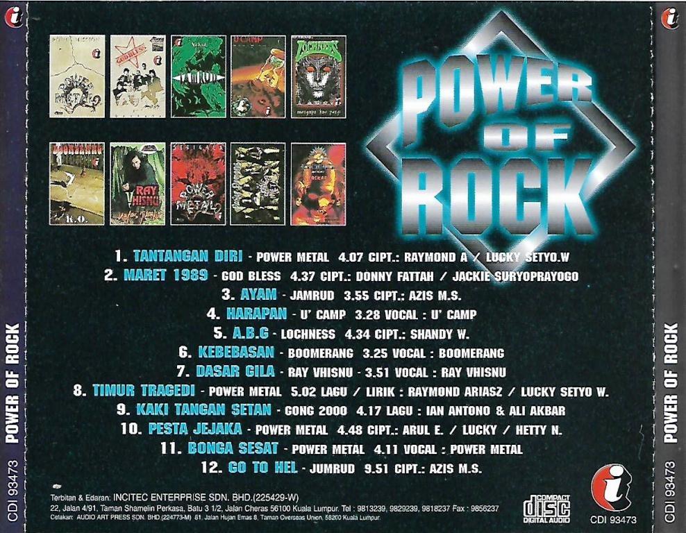 Power of Rock CD Power Metal God Bless Jamrud U' Camp Lochness ...
