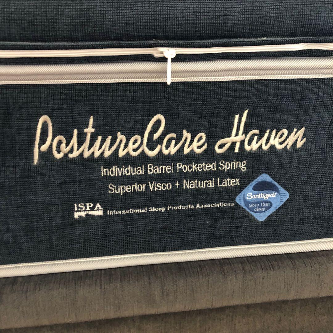 Queen size Posture Care Haven Mattress + Bed frame, Furniture & Home ...