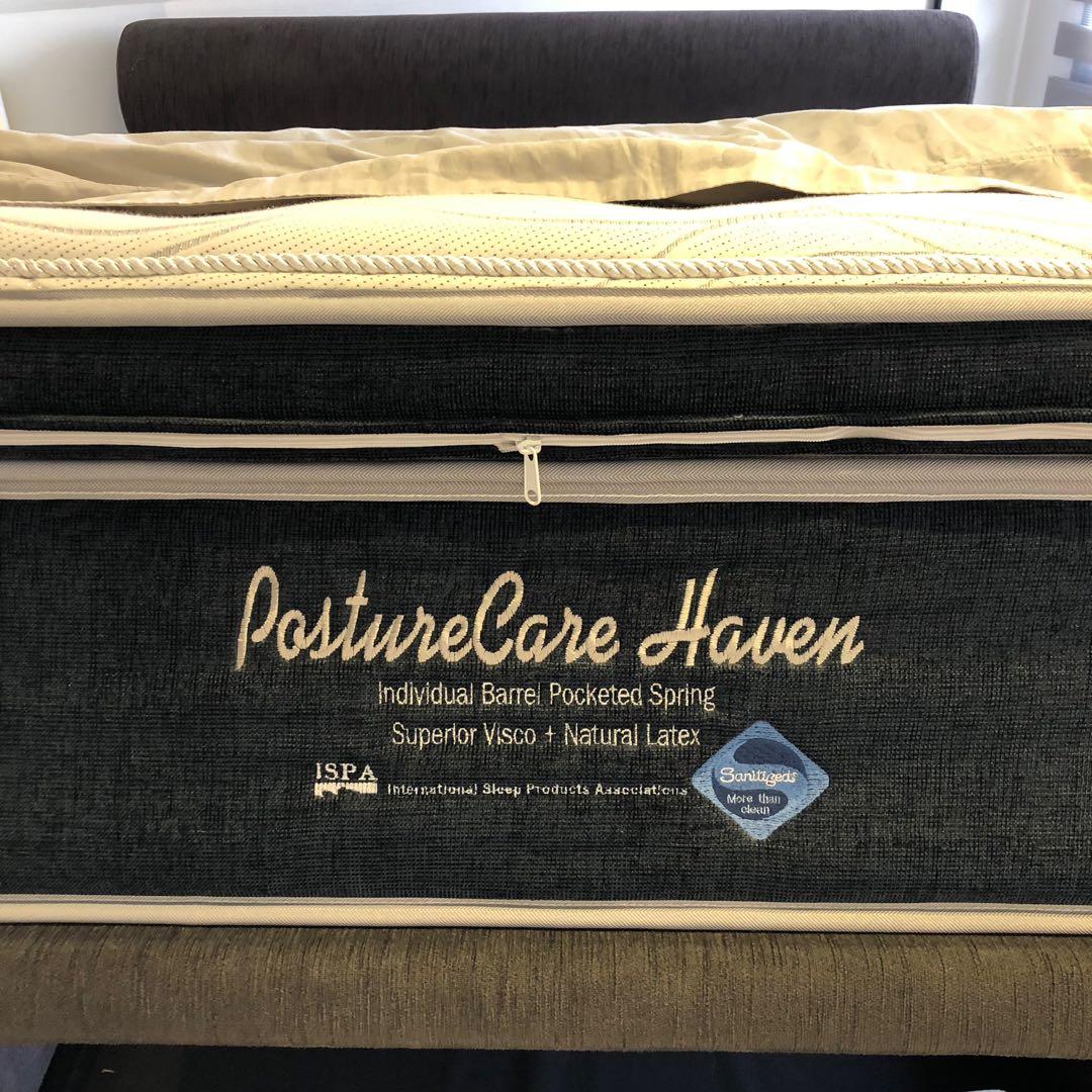 Queen size Posture Care Haven Mattress + Bed frame, Furniture & Home ...