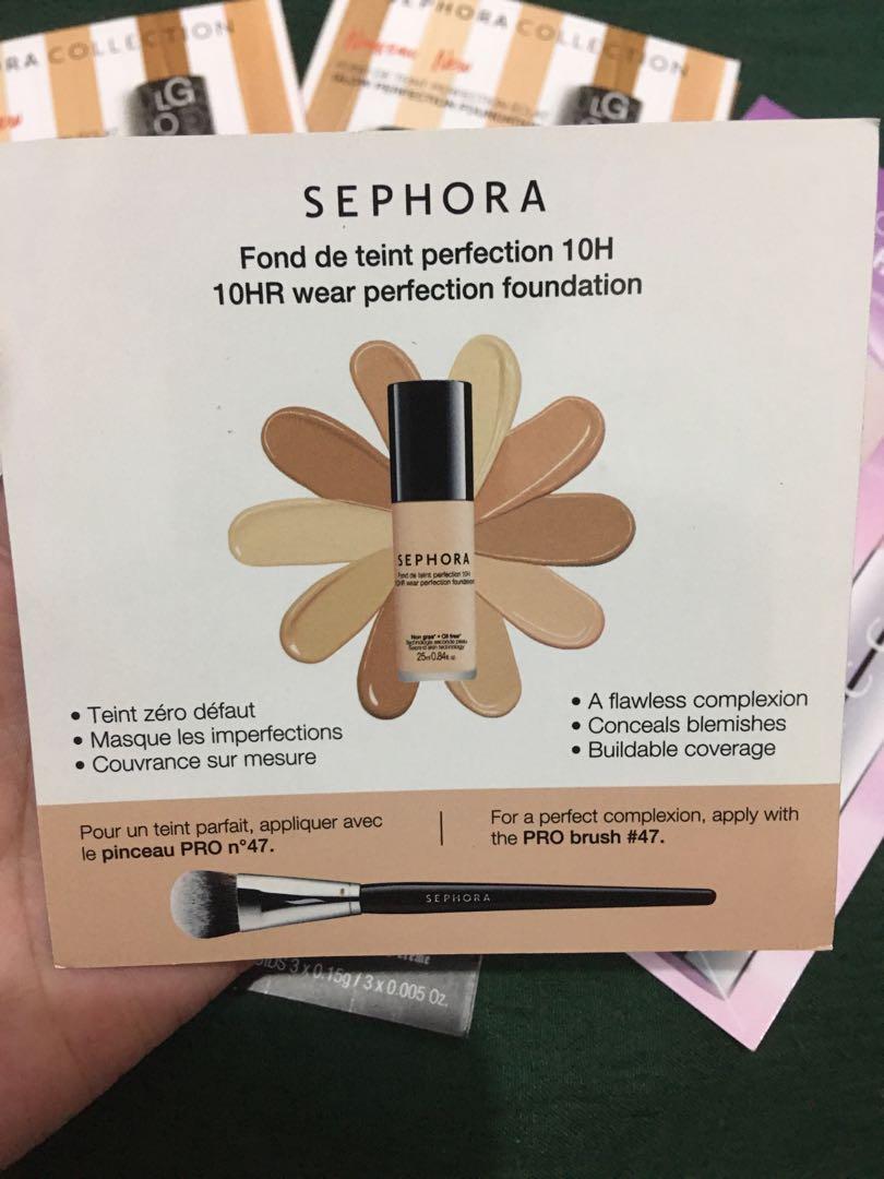SEPHORA SAMPLE CARDS, Beauty & Personal Care, Face, Makeup on Carousell