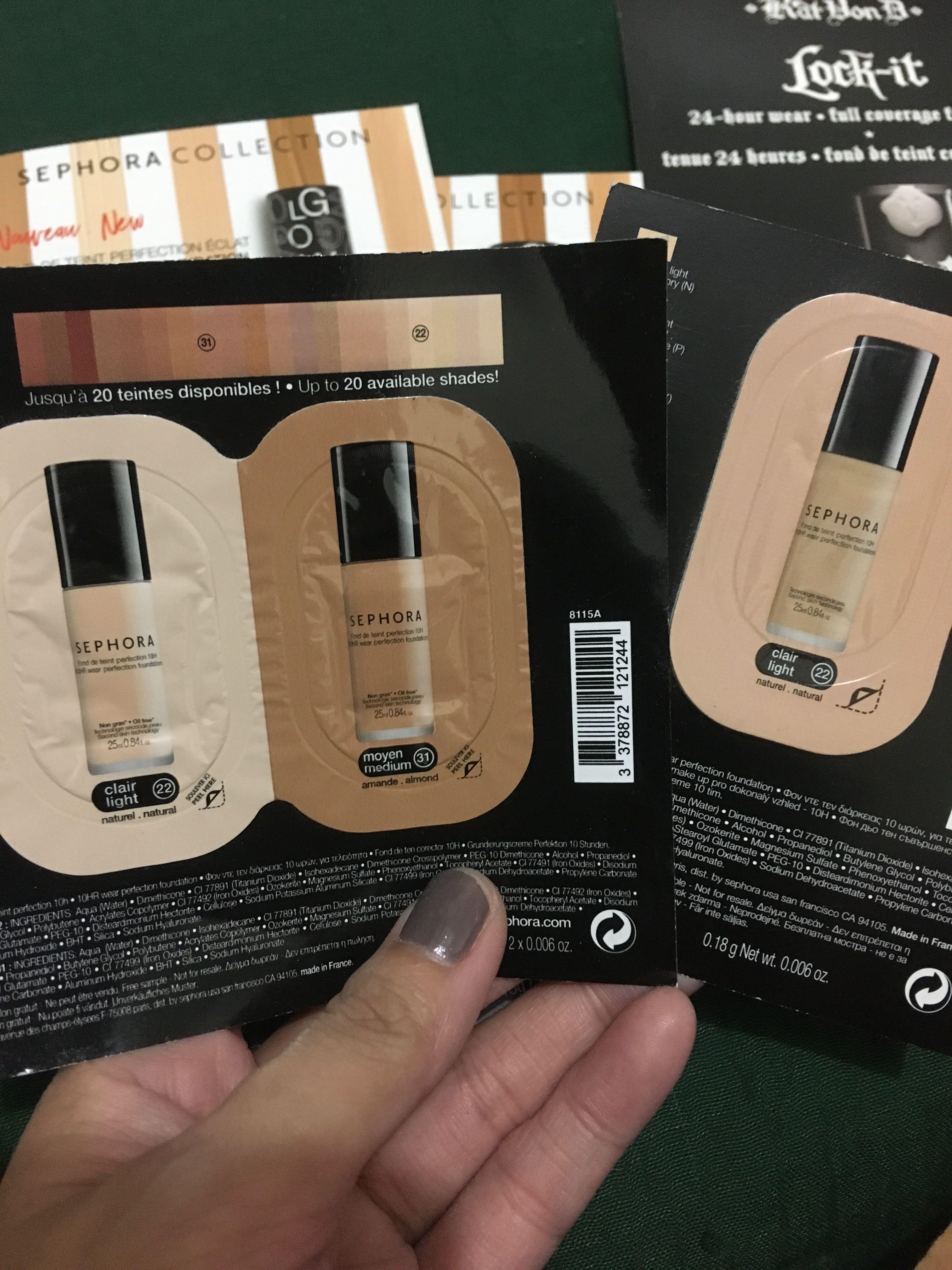 SEPHORA SAMPLE CARDS, Beauty & Personal Care, Face, Makeup on Carousell