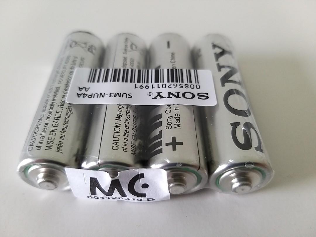 Sony AA Batteries 4 pieces, TV & Home Appliances, TV & Entertainment ...