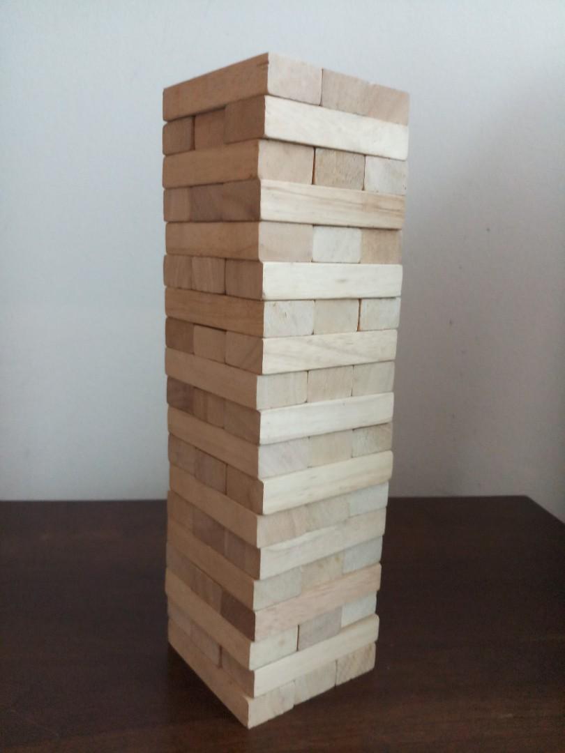 Topple / Stacking Wood Blocks Game, Hobbies & Toys, Toys & Games on ...