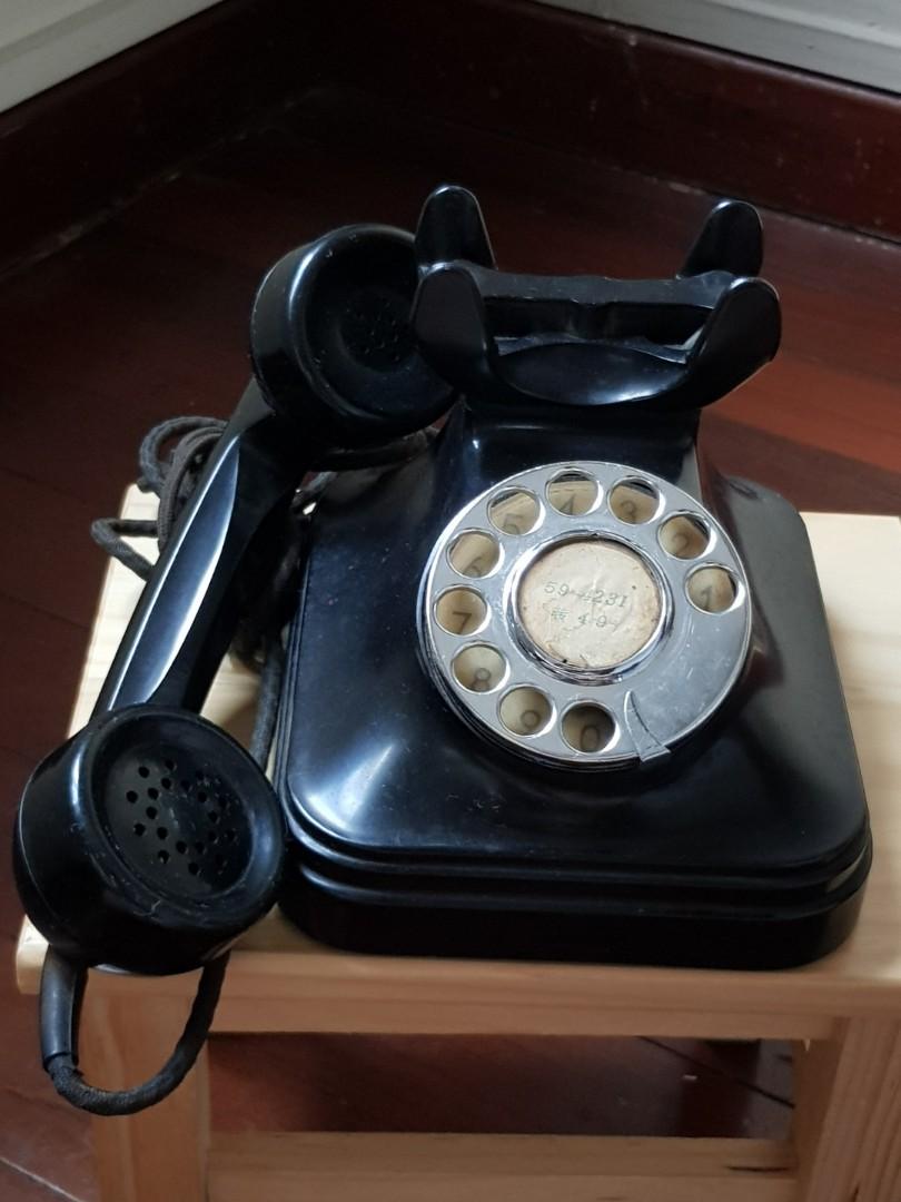 Vintage turn dial phone, Hobbies & Toys, Memorabilia & Collectibles ...