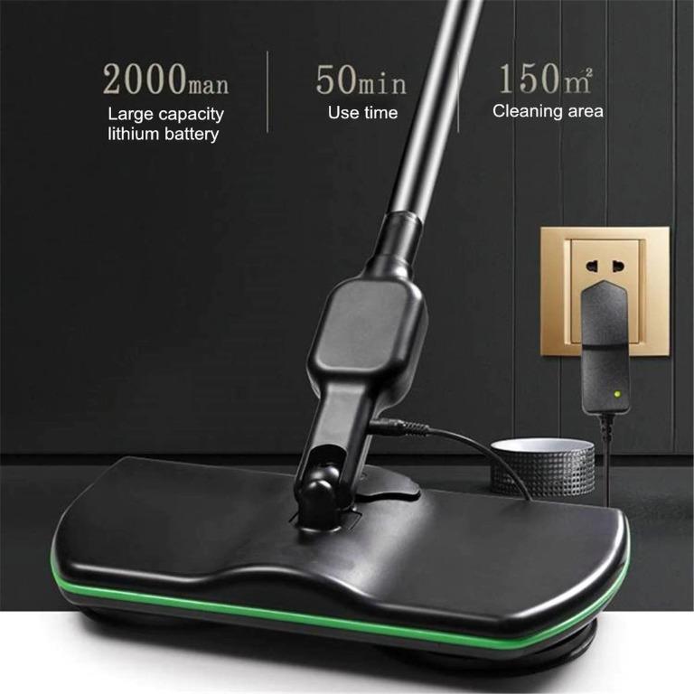 Wireless Rotating Electric Mop Rechargeable Floor Wiper Cordless ...