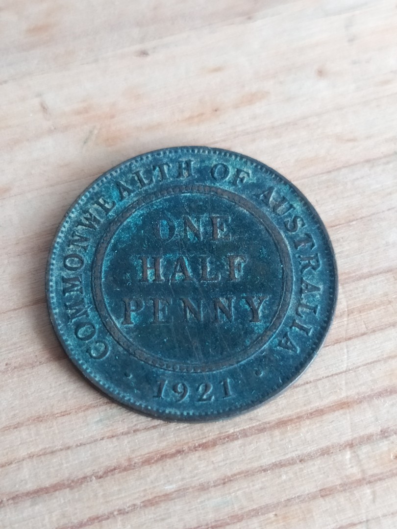 1921 Commonwealth Of Australia One Half Penny Coin Vintage, Hobbies ...