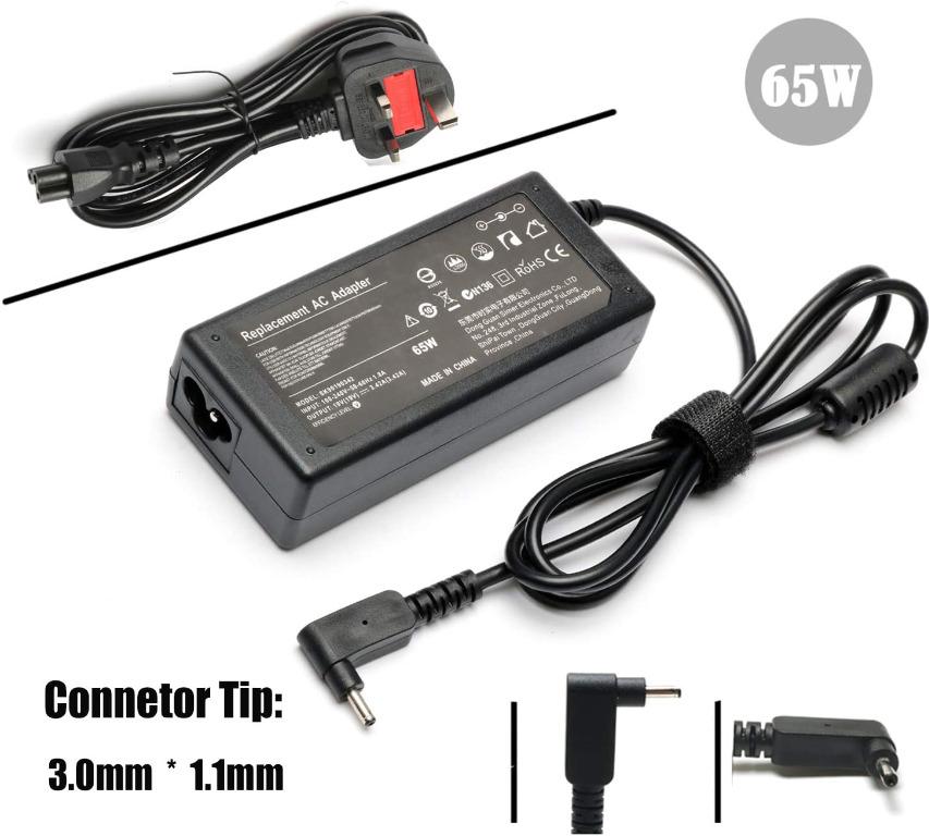 65W 19V 3.42A Replacement Laptop Adapter Charger for Acer-Chromebook 15 ...