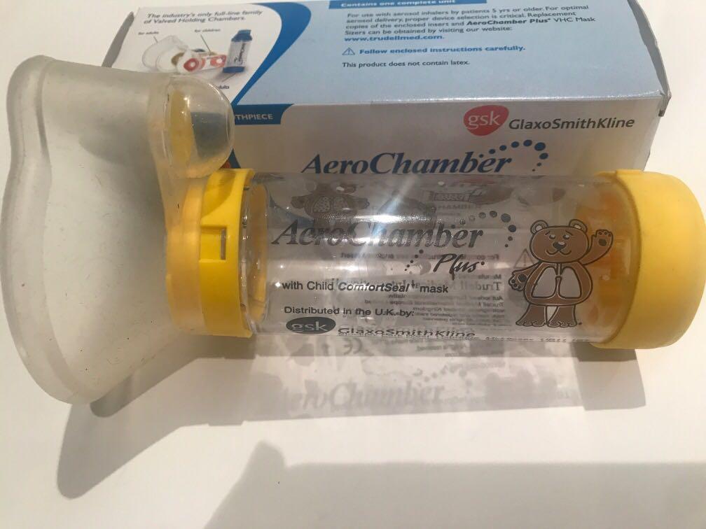 AeroChamber with Child ComfortSeal Mask, Health & Nutrition, Face Masks ...